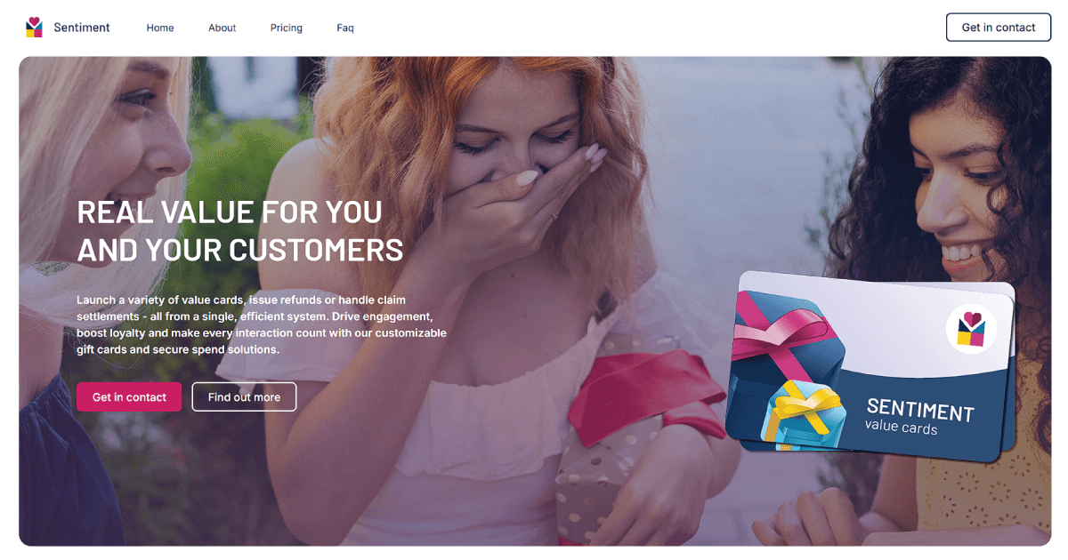 Sentiment – Digital Gift Cards & Value Cards Platform by Solve-X